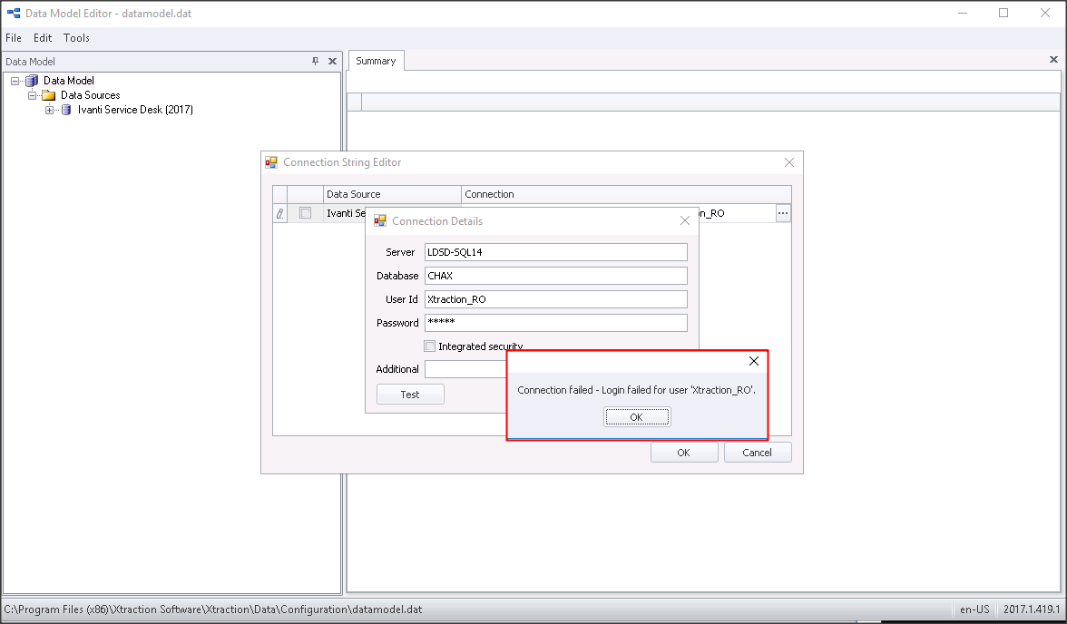 Problem Creating Reports and Opening Existing Reports in Xtraction