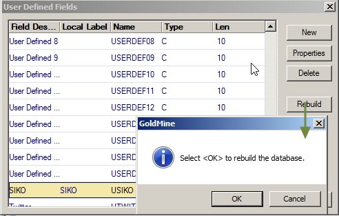 How to extend the length of user defined character fields?
