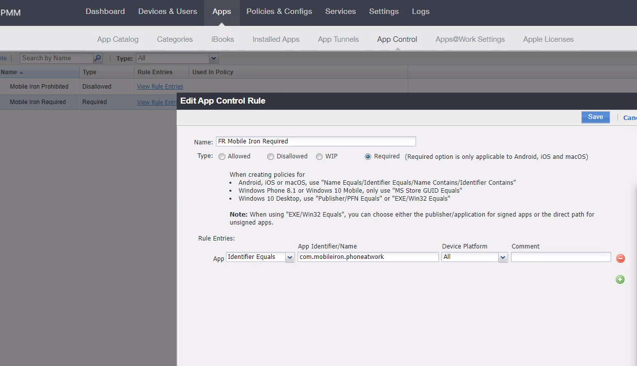 Mobile@Work compliance issue after name changed to Ivanti@Work - Update ...