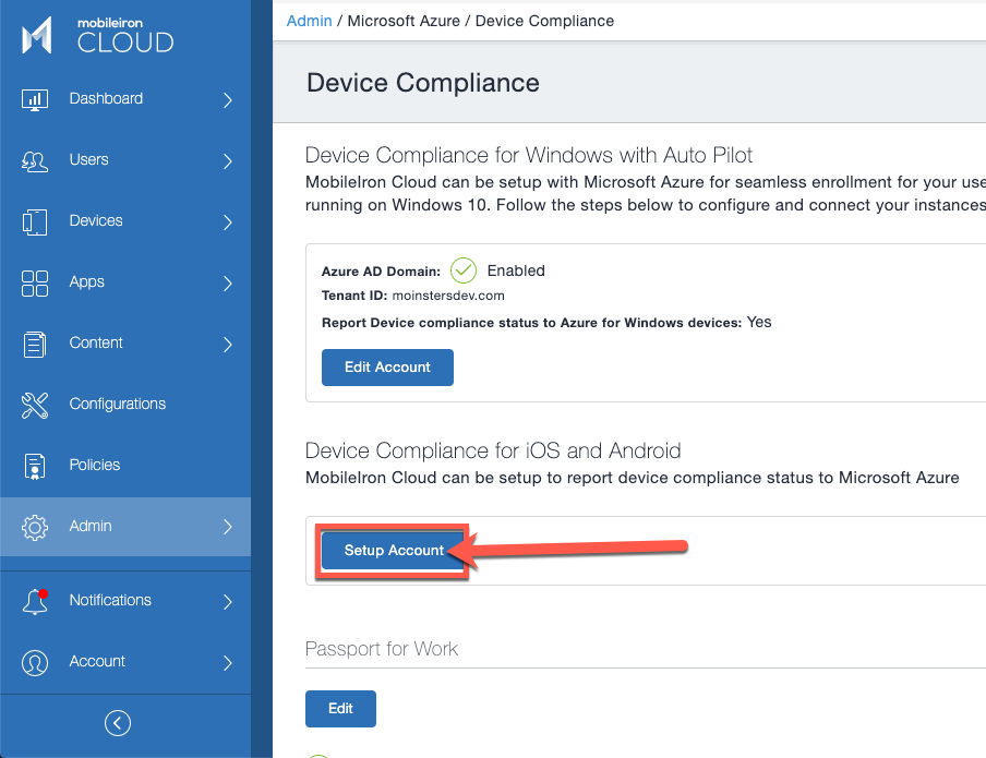 MobileIron Cloud - Azure Device Compliance for iOS and Android