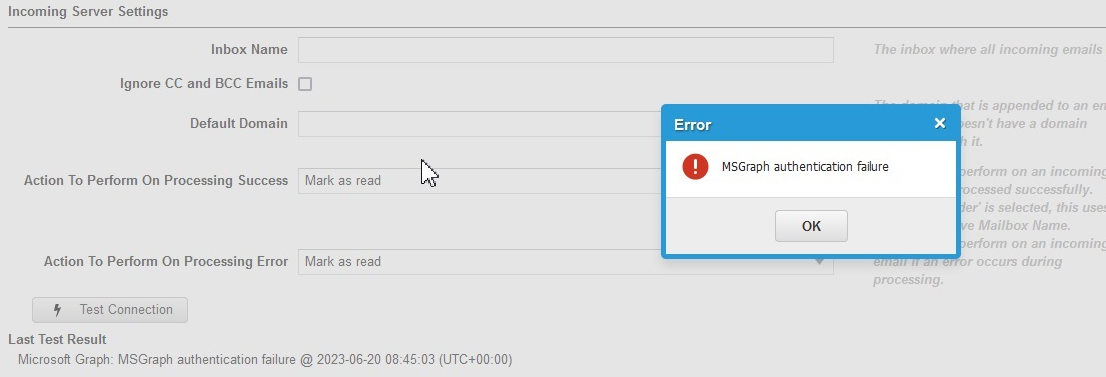 MS Graph authentication failure - Azure Key expired
