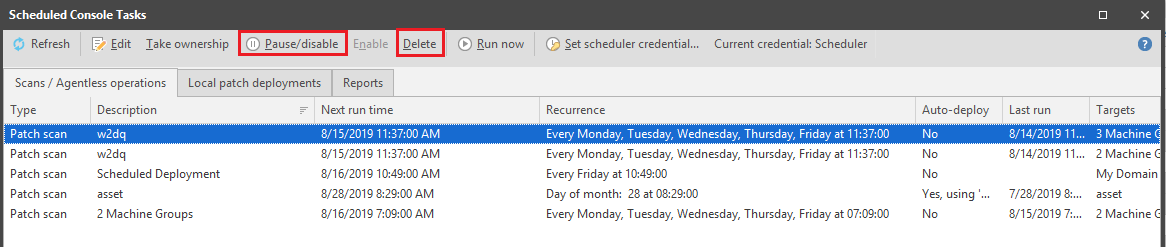 How To: Cancel / Delete Scheduled Tasks