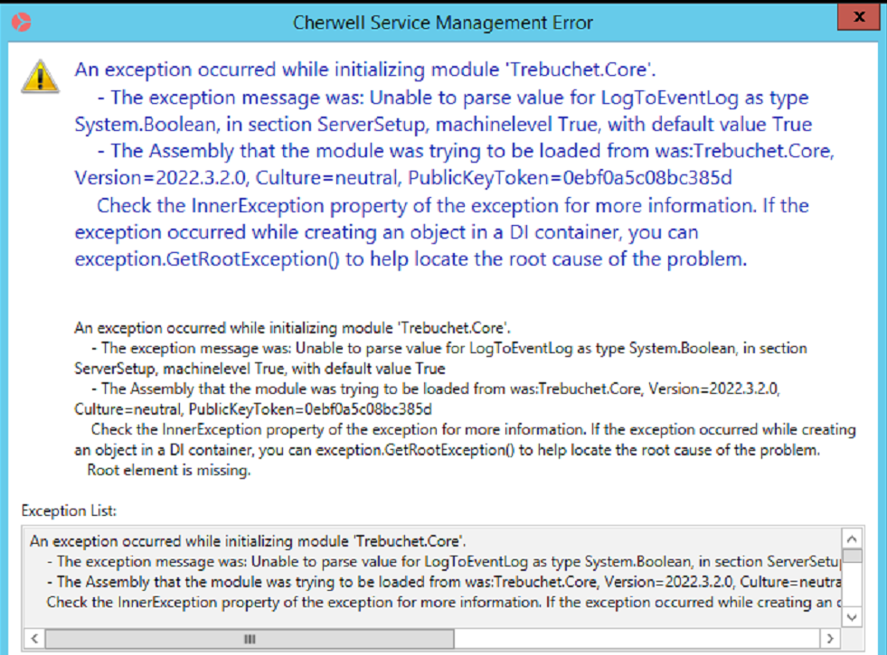 An Exception Occurred Error Message When Attempting to Use the Desktop Clients Following an Upgrade