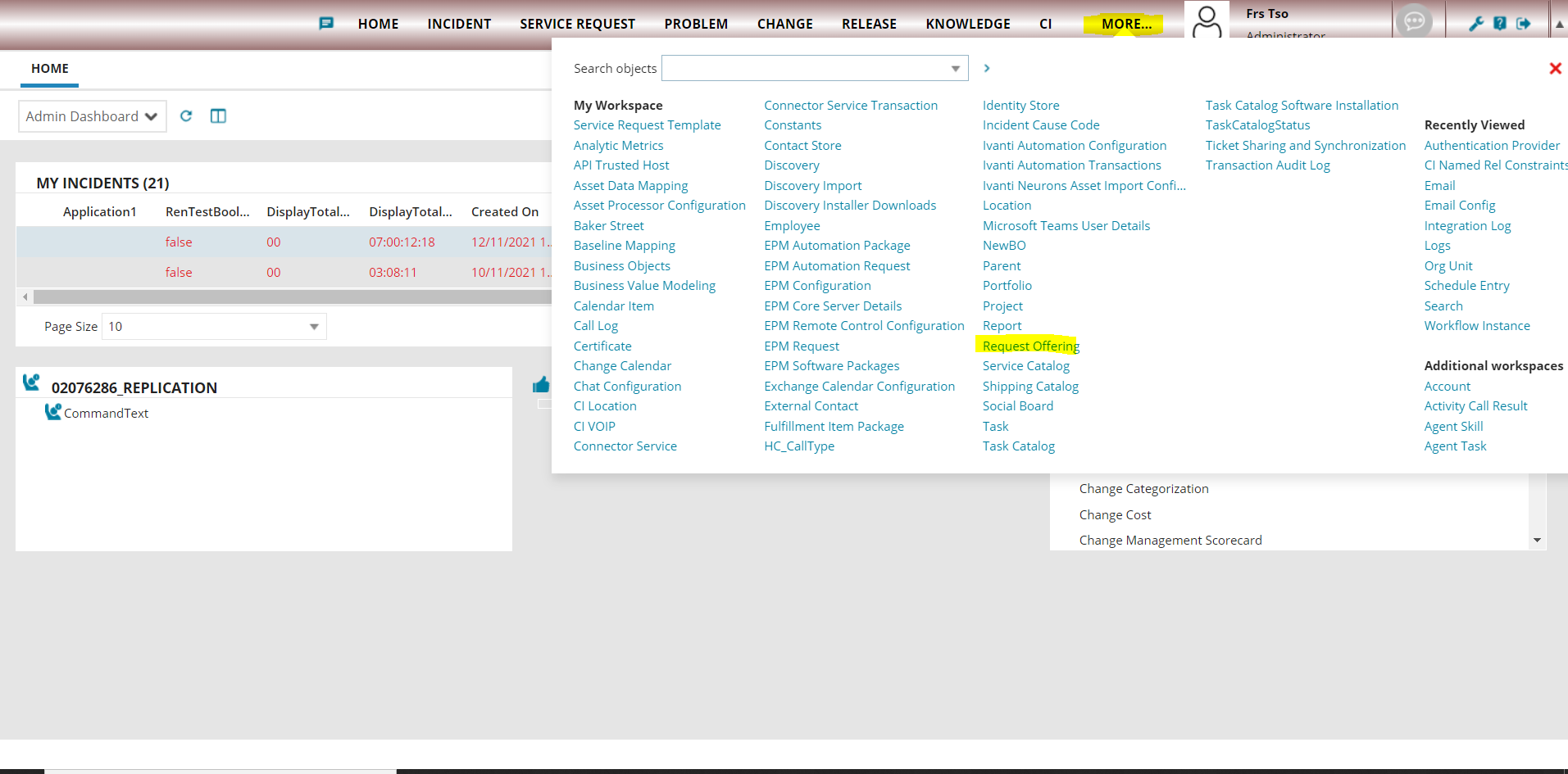 How to make fields required / mandatory on a Request Offering