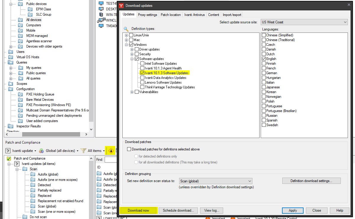 How to update Ivanti Agent via Patch Manager