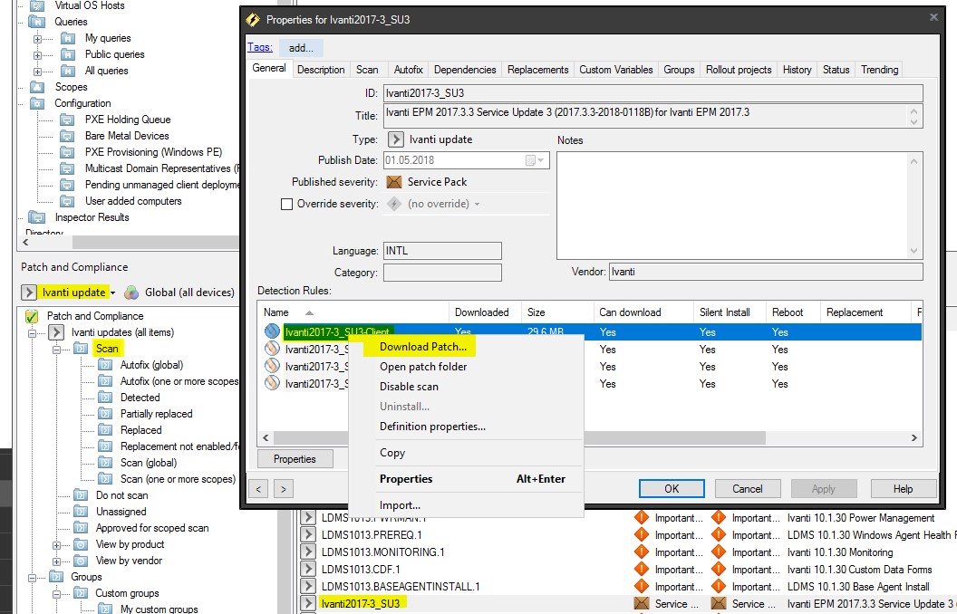 How to update Ivanti Agent via Patch Manager