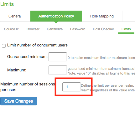 KB40987 - User unable to login due to realm due to user limit ...