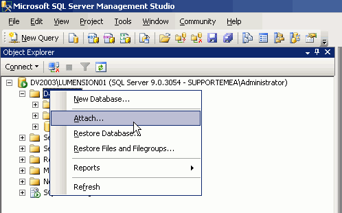 How to move the IDAC sx SQL database