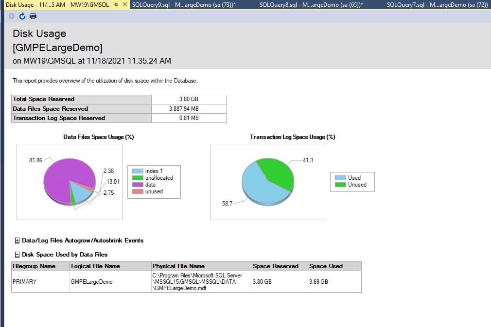 How to get a quick statistical overview of the GoldMine database ...