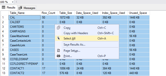 How to get a quick statistical overview of the GoldMine database ...