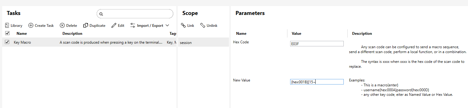 Unique Function Key Escape Sequences for use in Velocity