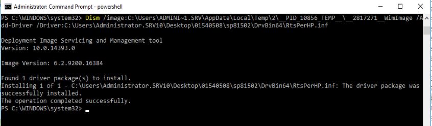 How to add manually custom driver into the WinPE image