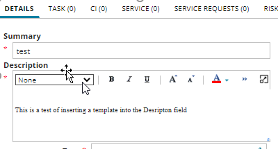 Change the Description field type and form layouts to utilise the HTML ...