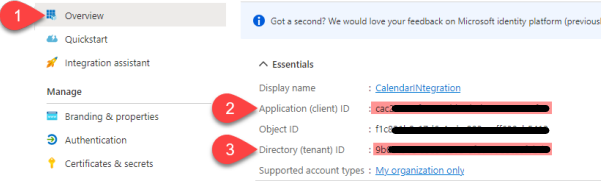 How to Setup EWS OAuth in Calendar Item Configuration