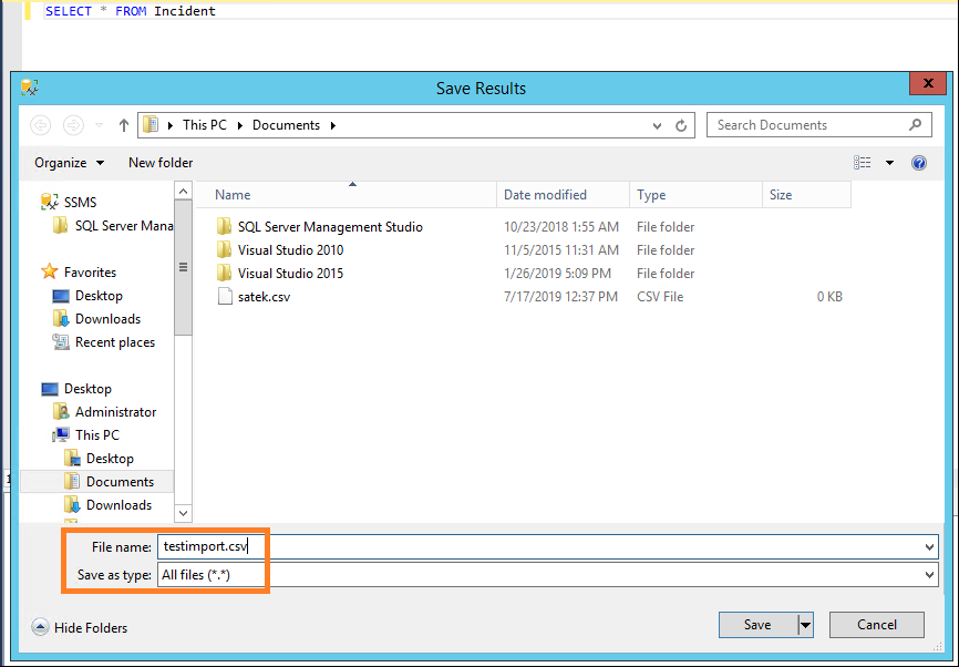 How to export query results to csv file making them possible for future import.