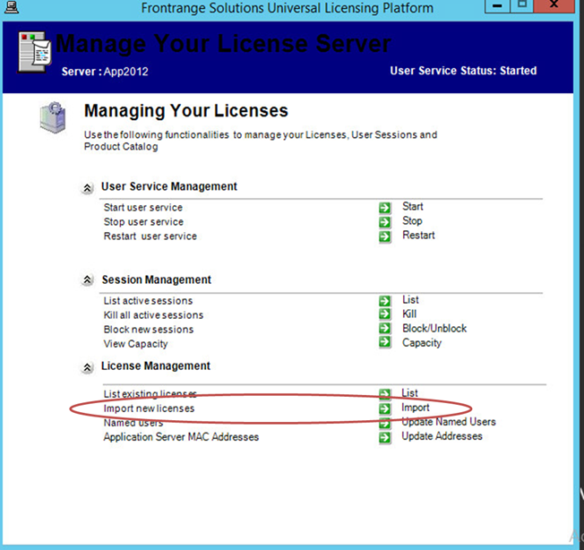 Customer would like assistance with removing old license and importing ...