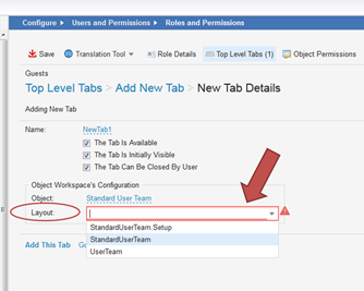 Steps to add EmployeeTeam top level tab or other new tab to role's Tob ...