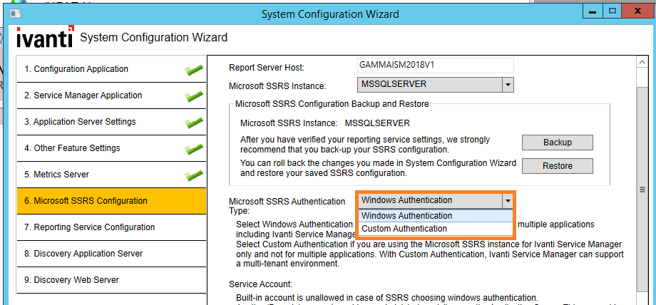 Error when Provisioning Reports - "Error: Possible Exception from access to Config service ...