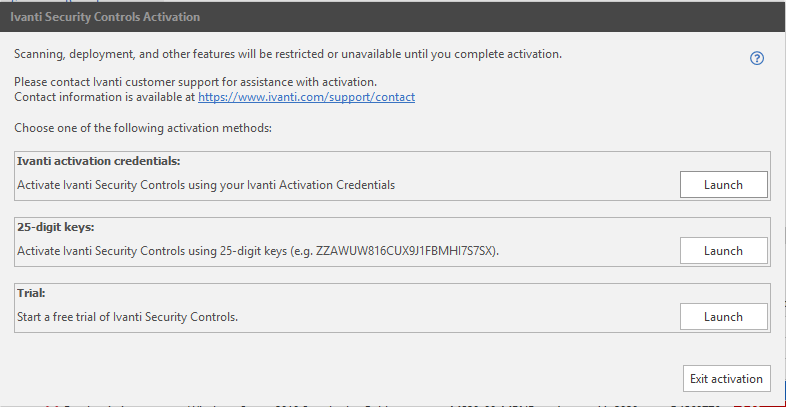 How To: Activate or Update licensing for Ivanti Security Controls