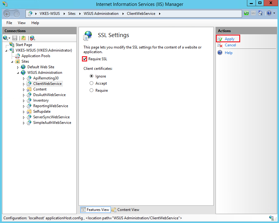 How To Configure Iis To Use Ssl Connections On Your Wsus Server Self Signed Certificate