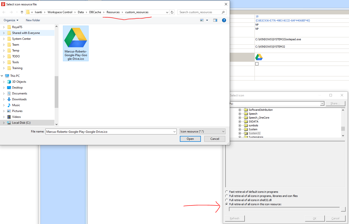 HOWTO: Use high-quality custom icons in Ivanti Workspace Control