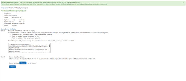 How to Create and Install a New Device Certificate
