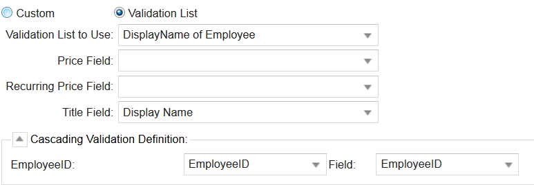How to use Cascading Validations in Request Offerings