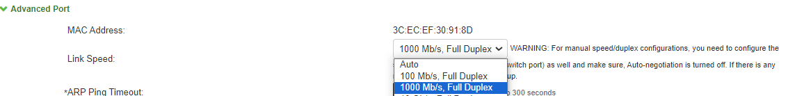 Behavior of Hardware Ports With Respect to Speed and Duplex on Isa 6000