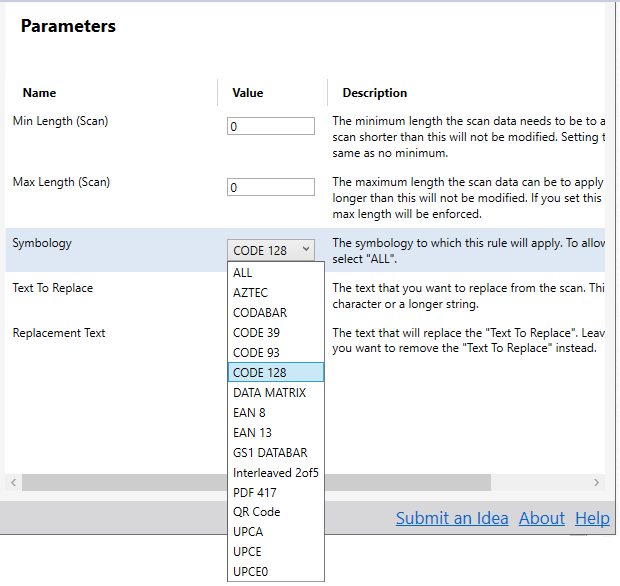 How To Enable "AIM" Code ID Type For Zebra EAN128 Symbol Barcode Only