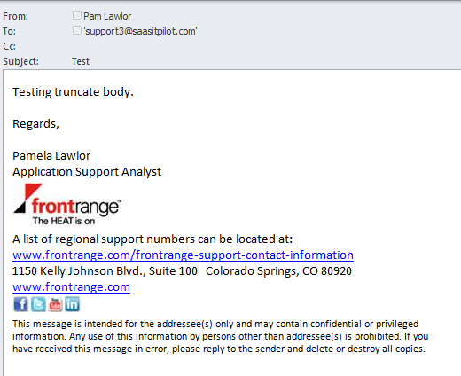 How Does the Truncate Body Tab Work in the Email Configuration?