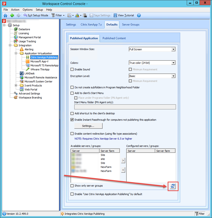 New Citrix Delivery Groups not visible in the Ivanti Workspace Control ...
