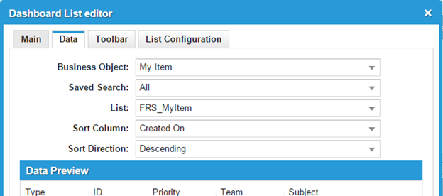 My Open Items Panel Customization