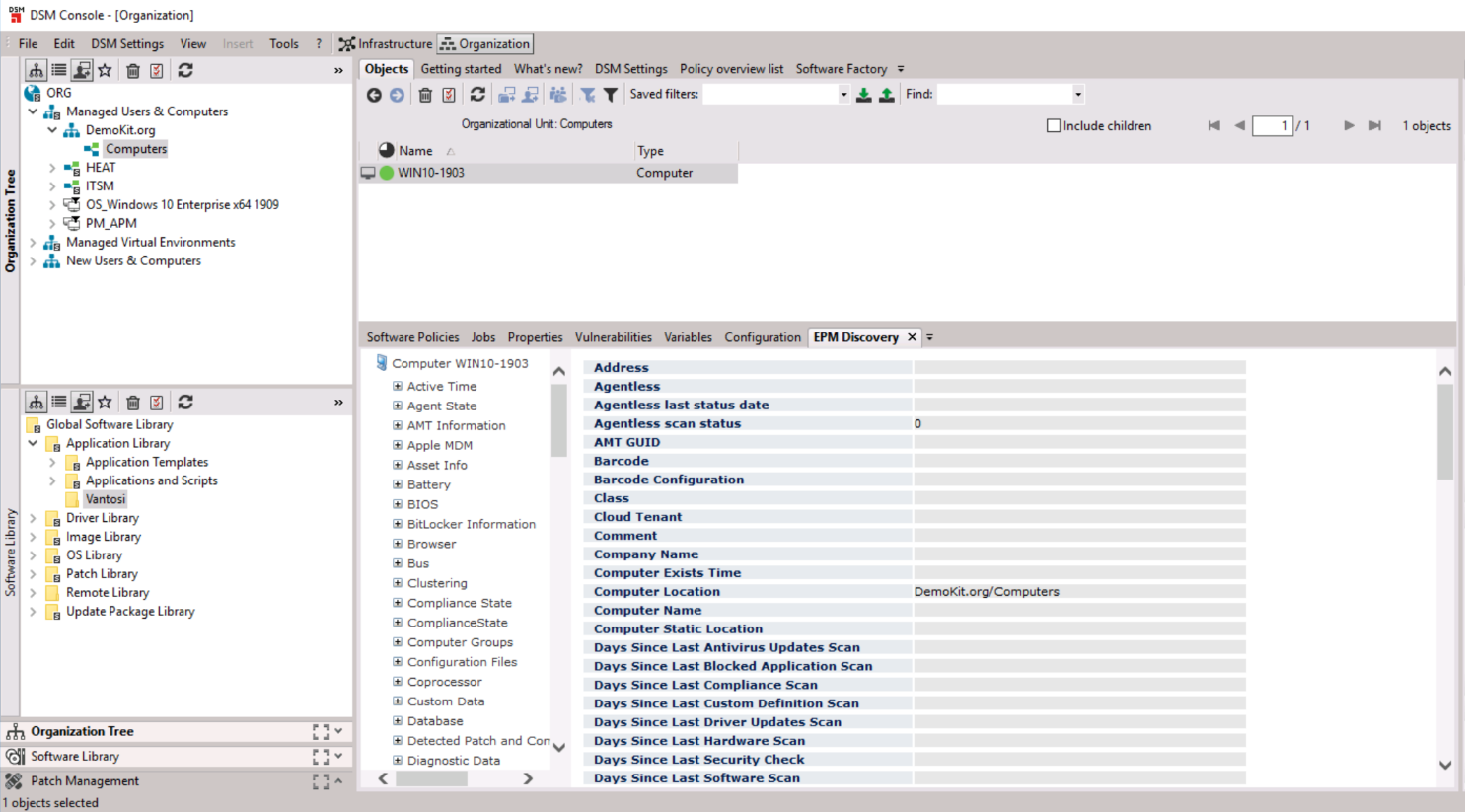 Ivanti Endpoint Discovery / DSM Integration
