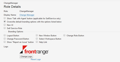 How to Enable the Change Logo Button for a Role