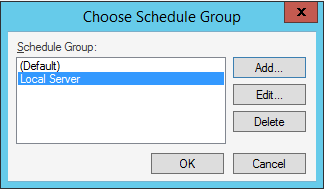 Scheduling a Local Database Backup of a Hosted System