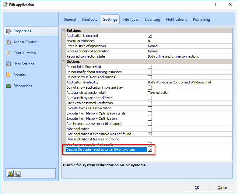 Unable to start a 64-bit Citrix Published application with Dynamic ...