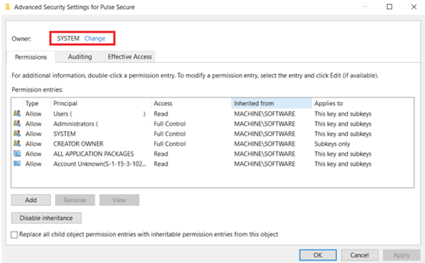 Ivanti Secure Access Client Installation Fails Due To Access Denied Error Within Registry