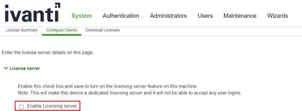 How to Configure a Licensing Server