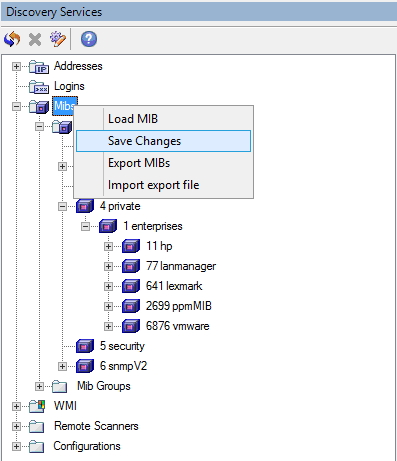 MIB Record Disappears After the MIB File is Loaded from Discovery Services