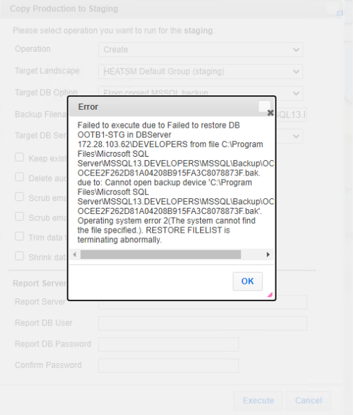 How to set up Ops Console with an environment having one DB server and ...