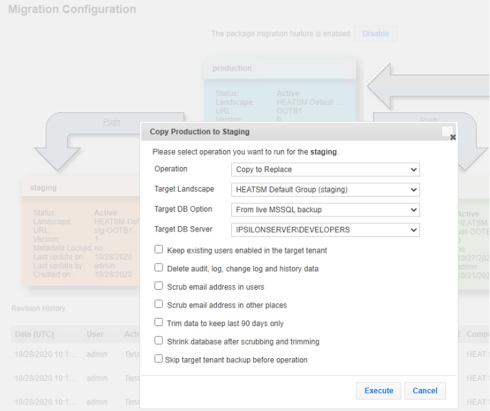 How to set up Ops Console with an environment having one DB server and ...