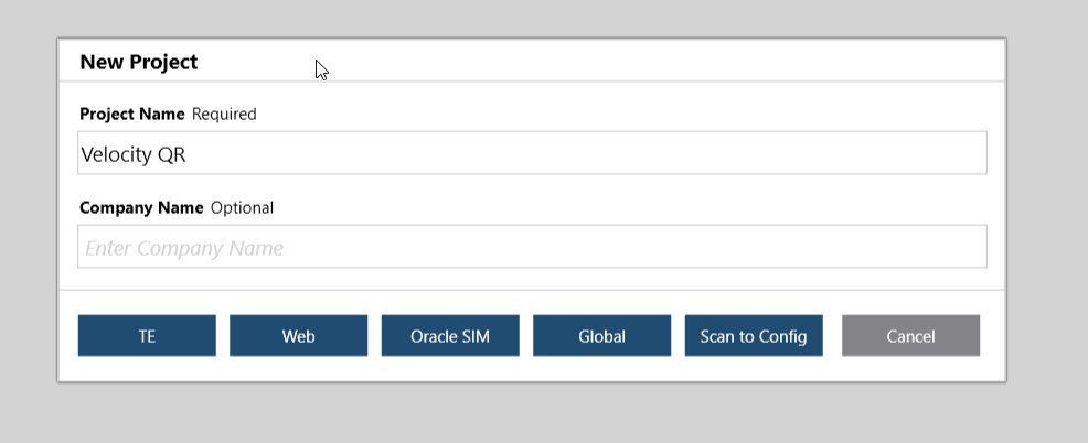Velocity Scan to config for deploying Velocity profiles