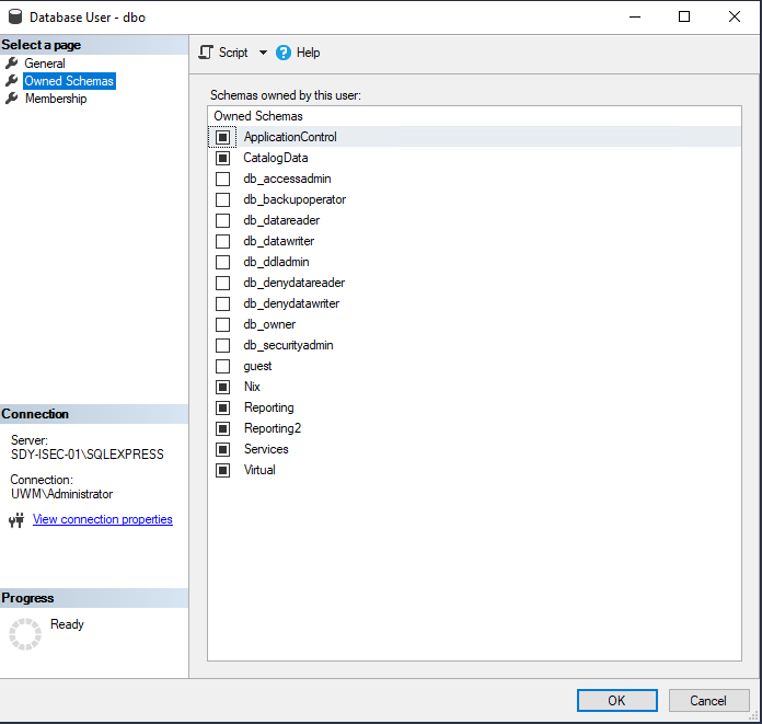Database Upgrade - Error 15151 - SQL Script install failed