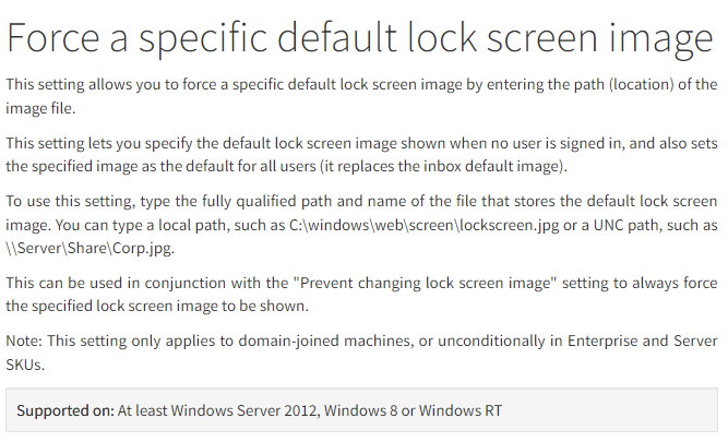 Ivanti Environment Manager and Windows Lock Screen Wallpaper