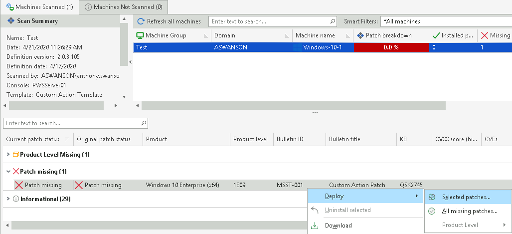 Custom Action Complete Tutorial for Ivanti Security Controls