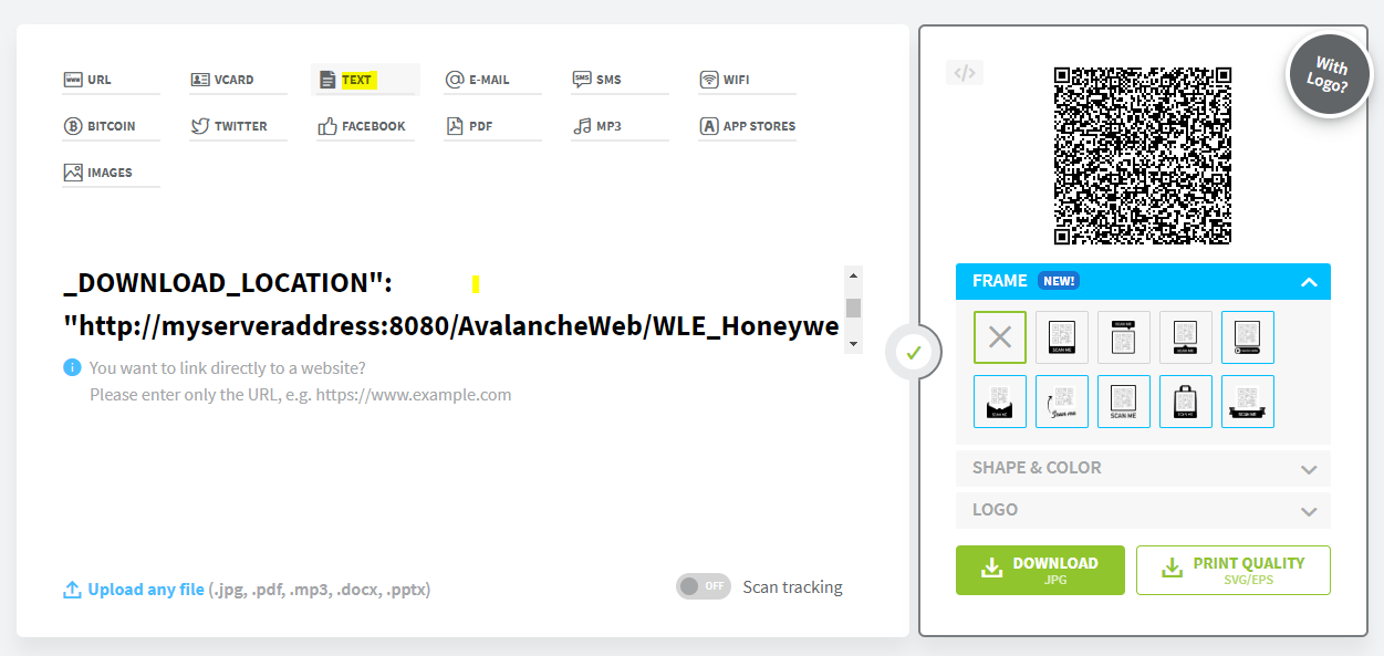 Custom QR Code Enrollment for Android 11 devices - Avalanche 6.x