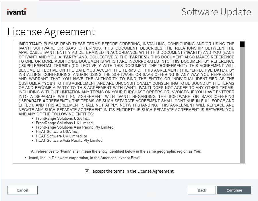 How to Install a Service Update on an Ivanti Endpoint Manager Core Server