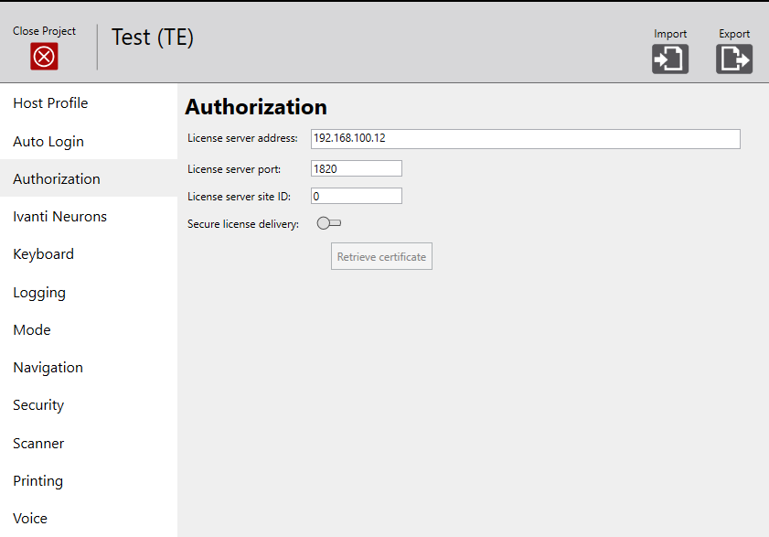 Velocity - How To Configure License Server Address