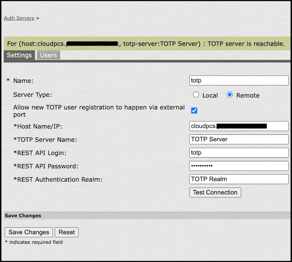 Steps to Configure Ics as the Remote Totp Server
