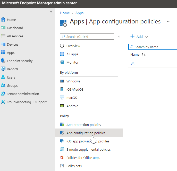 Distributing Velocity profile manifest config using Intune MDM